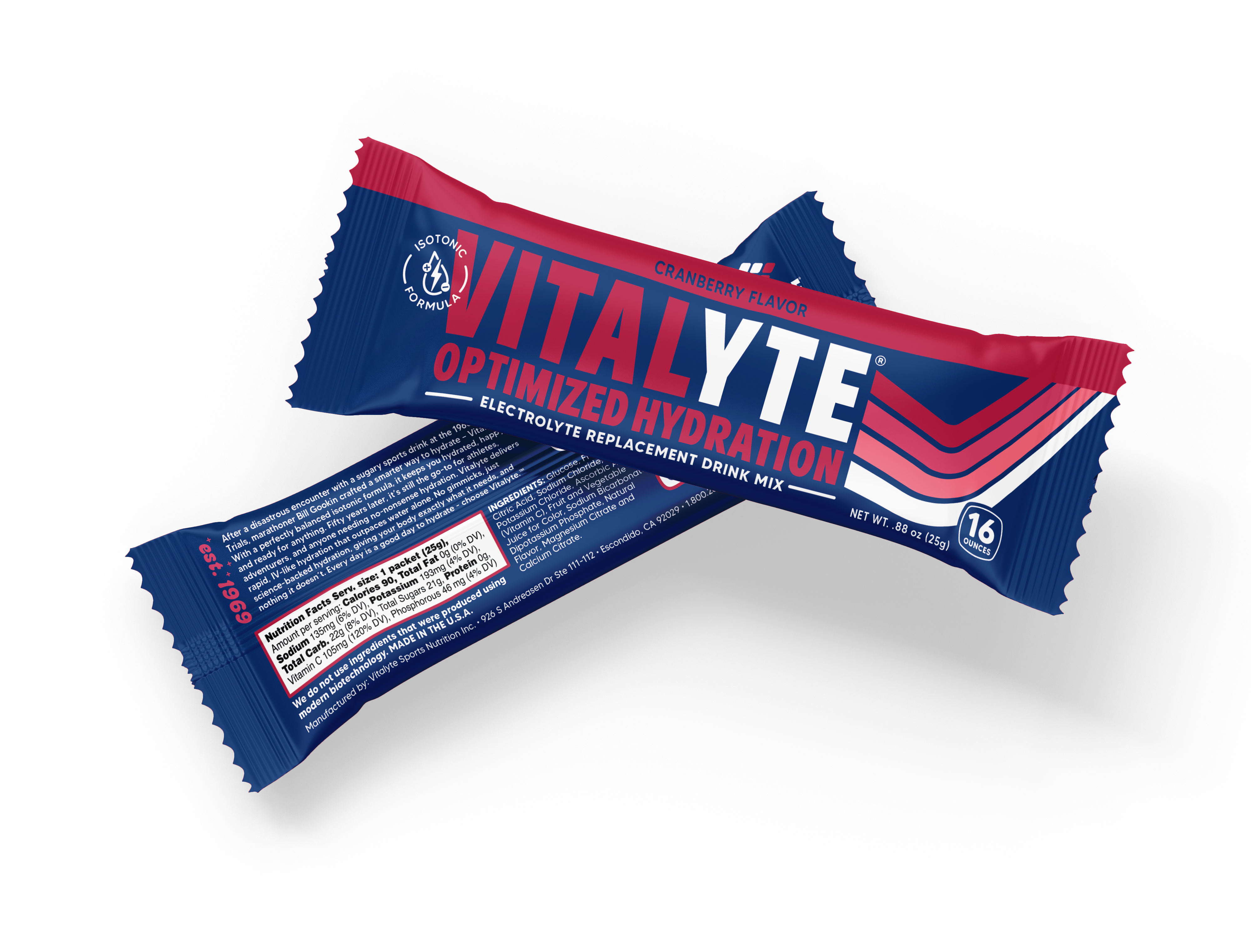 Cranberry On The Go Stick Pack - Electrolyte Powder Packets | Vitalyte ...